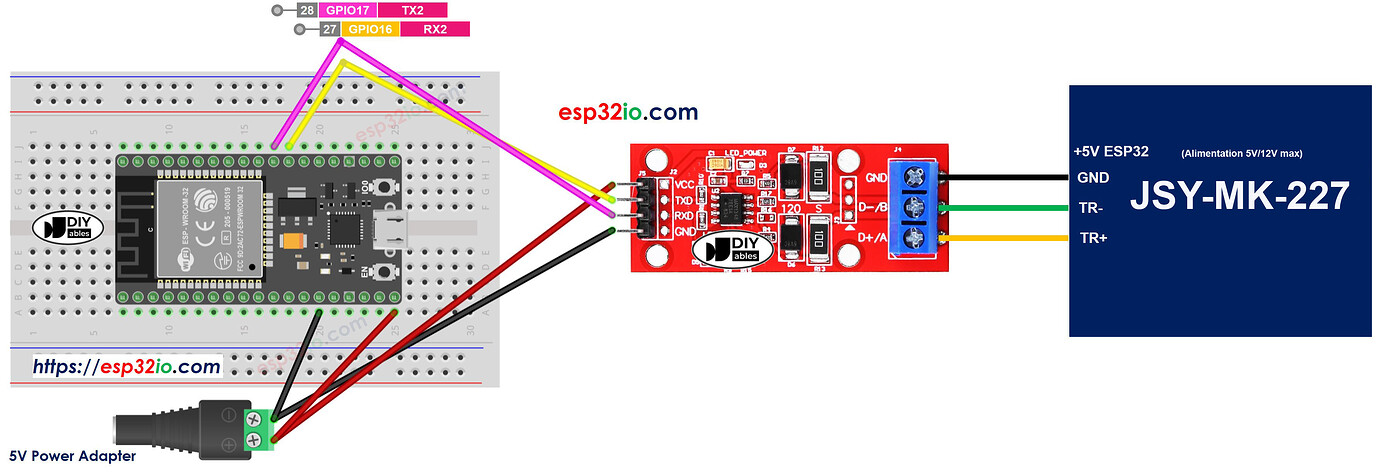 ESP32 + Module RS485 sortie TTL et JSY-MK-227 - Français - Arduino Forum