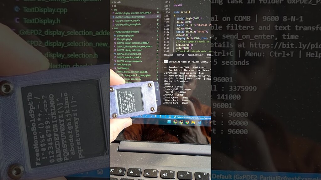 ESP32, Waveshare 1.54 BW, GxEDP2 partial update is not working - Displays - Arduino Forum
