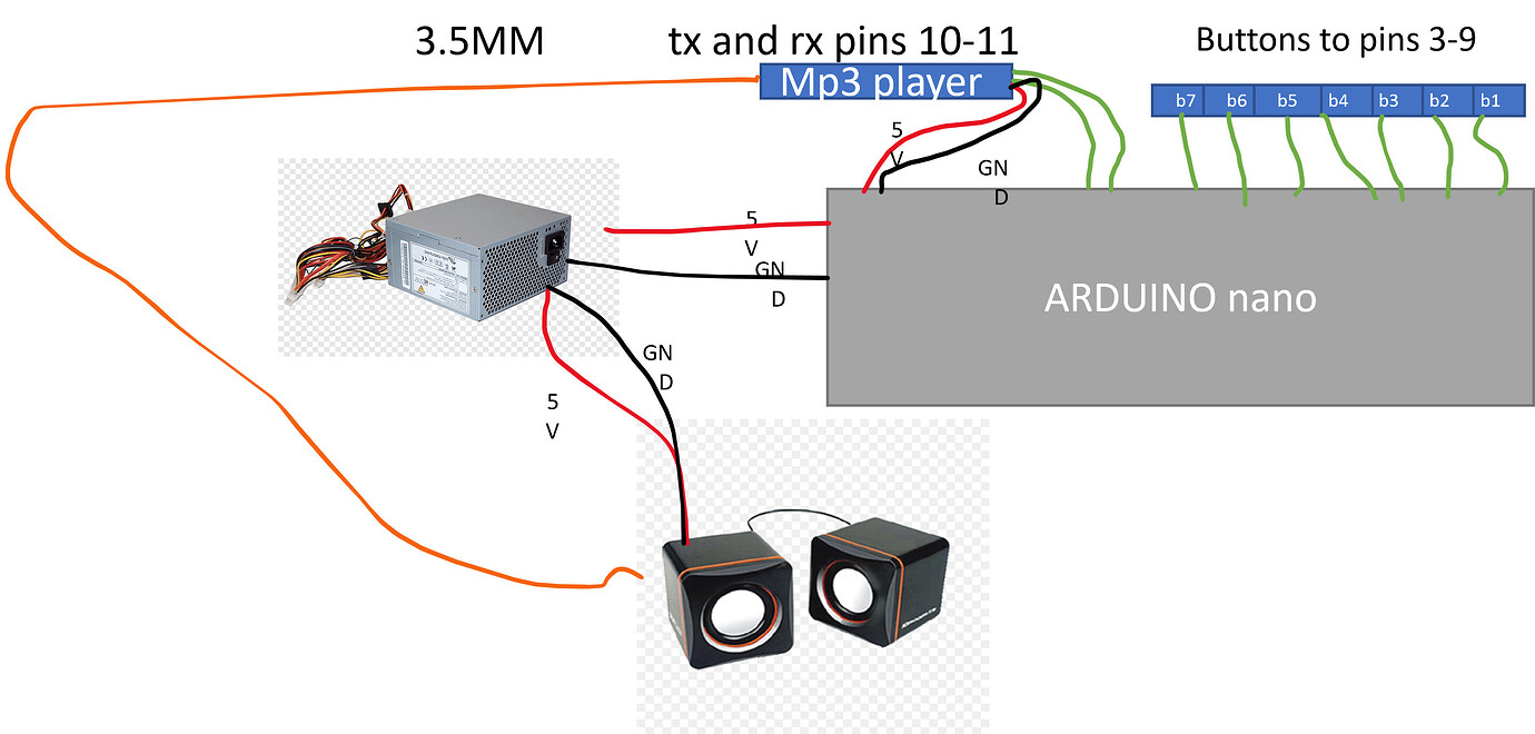 Arduino with mp3 player electric noise - General Electronics - Arduino Forum