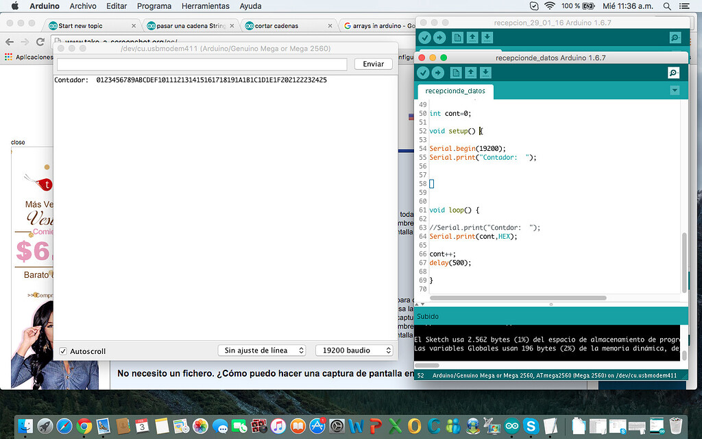 Después de recibir una cantidad de datos los demás datos salten a otra linea - Software ...