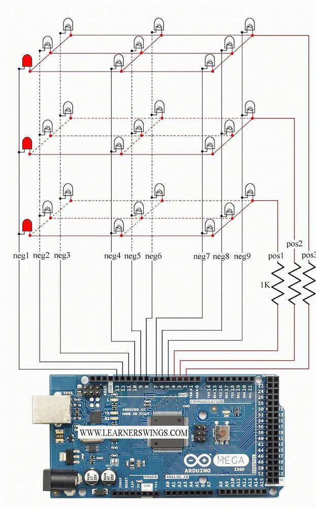 Is it possible to drive an 8x8x8 LED cube with an Arduino Mega ...