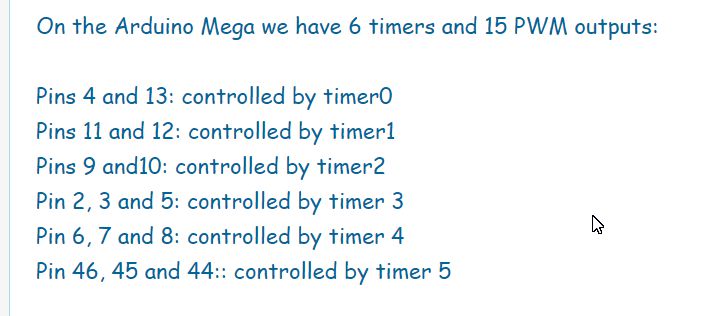 Mega timers - Programming - Arduino Forum
