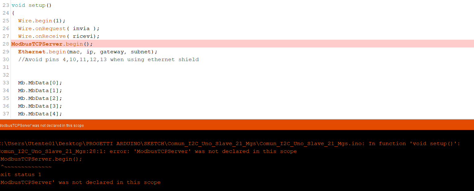 Arduino con Modbus TCP/IP server con PLC oDeSys client - Software ...