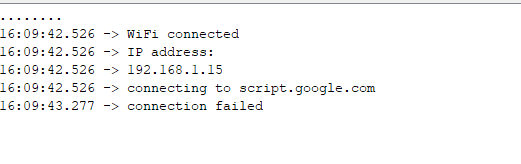 ESP8266 Failed to Connect to Google Scripts - Networking, Protocols, and Devices - Arduino Forum