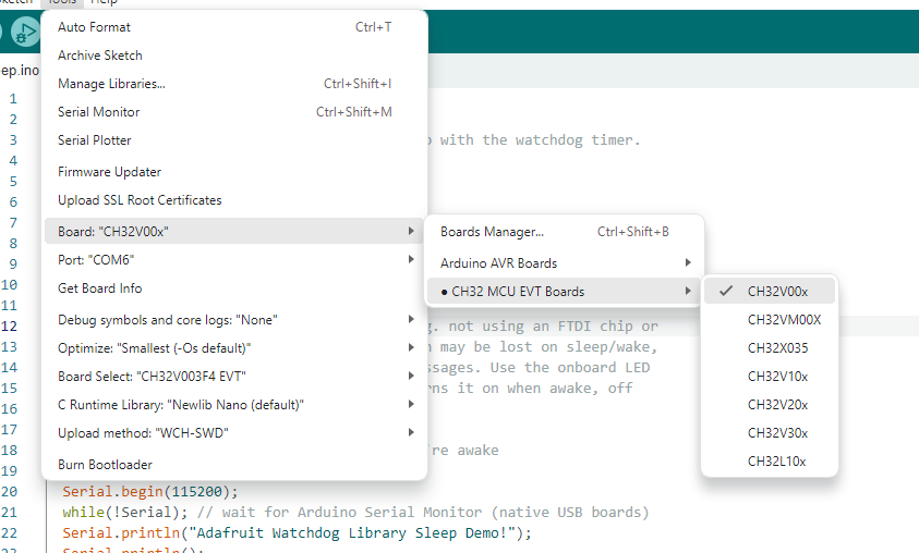 CH32V003P4 - Sleep and Wakeup - 3rd Party Boards - Arduino Forum