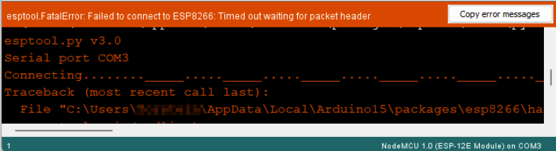 Today This Happened Esp8266 Timed Out Waiting For Packet Header Uploading Arduino Forum 