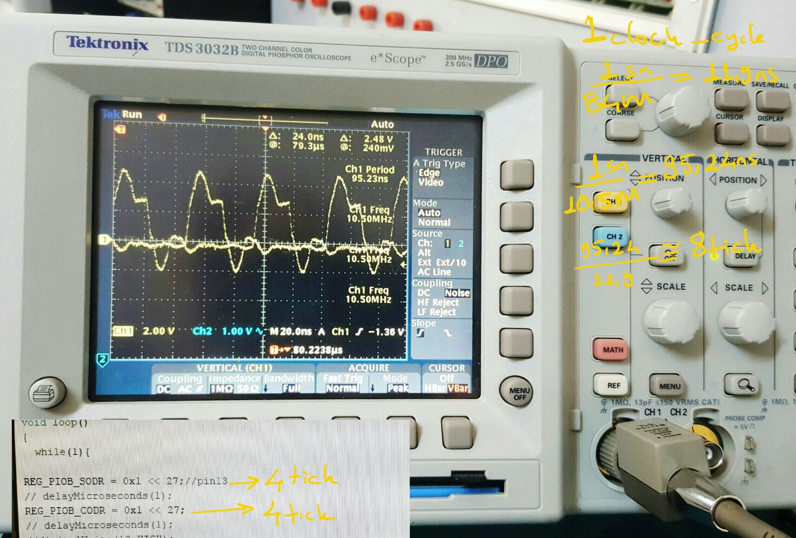 Problem On Due Number Of Clock Cycles Due Arduino Forum