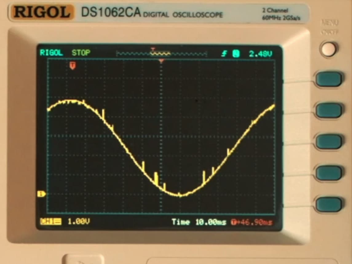 Spikes on UNO R4 DAC output using analogWrite() - UNO R4 Minima - Arduino Forum