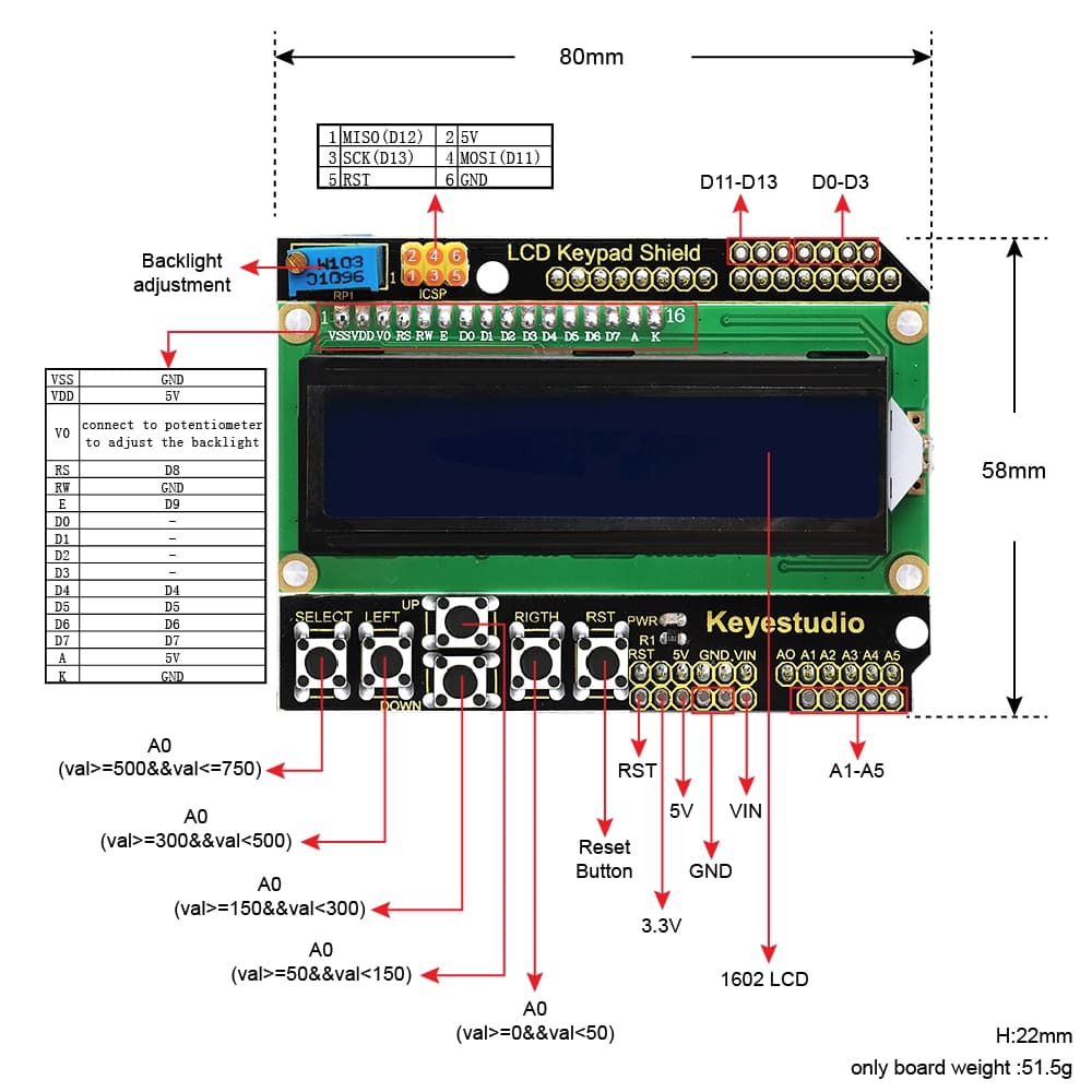 LCD1602 Key Pad Shield not working with Atmel328p - IDE 1.x - Arduino Forum