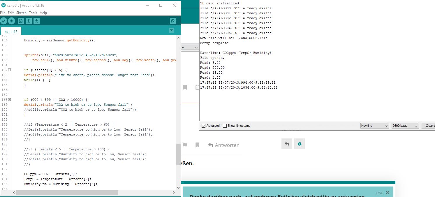 My Datalogger SCD30 code wont print values on Sd Card - SOLVED - Page 2 - Storage - Arduino Forum