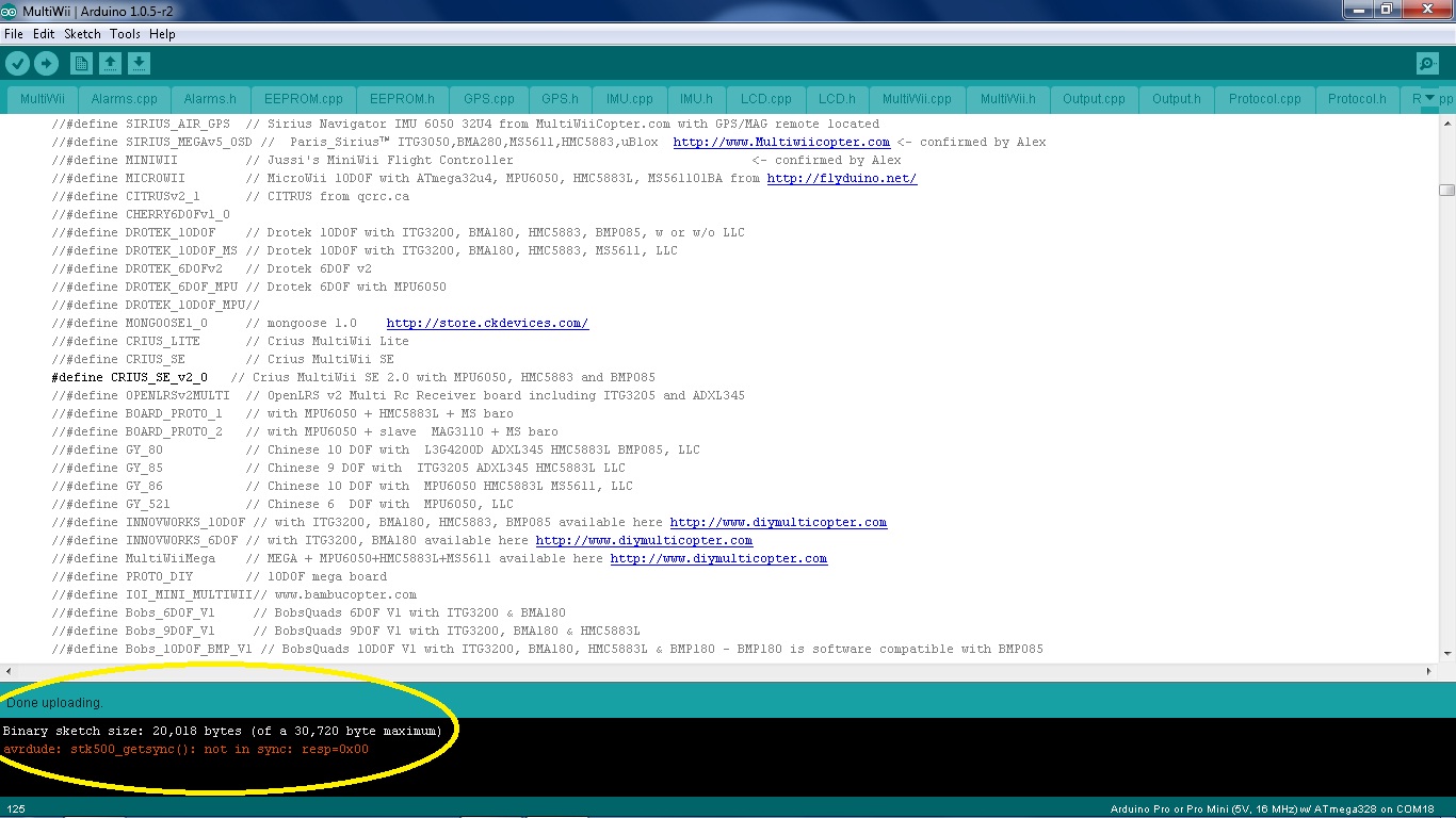 can't upload in multiwii - General Guidance - Arduino Forum