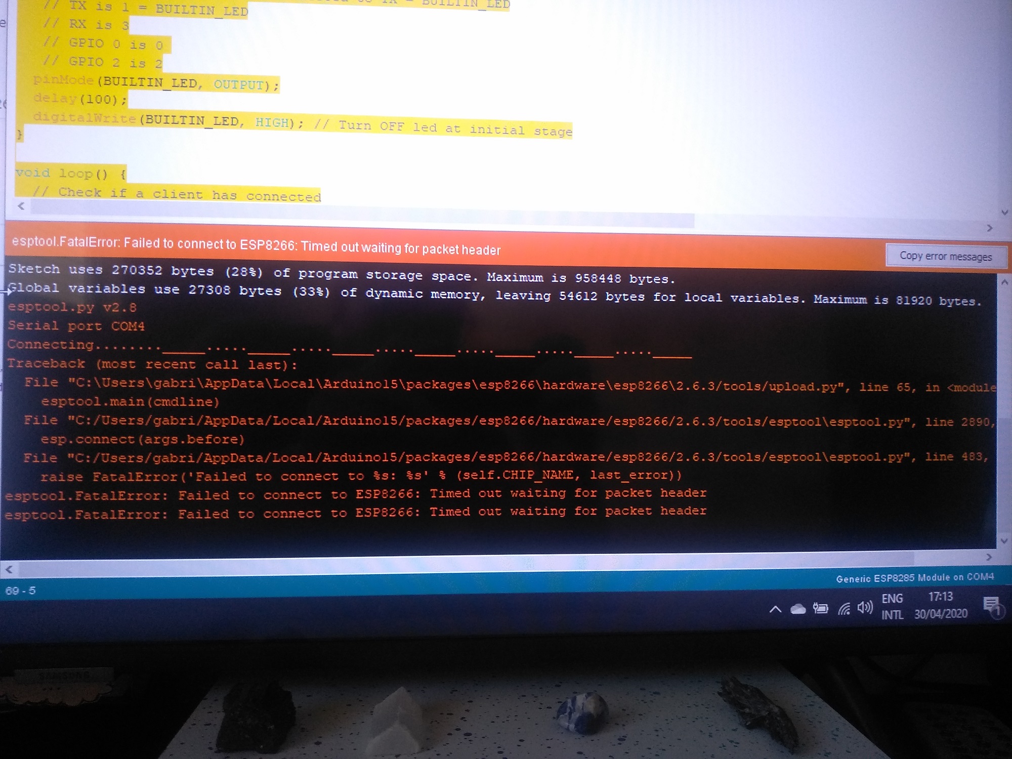 I can't connect ESP8266 01 - General Guidance - Arduino Forum