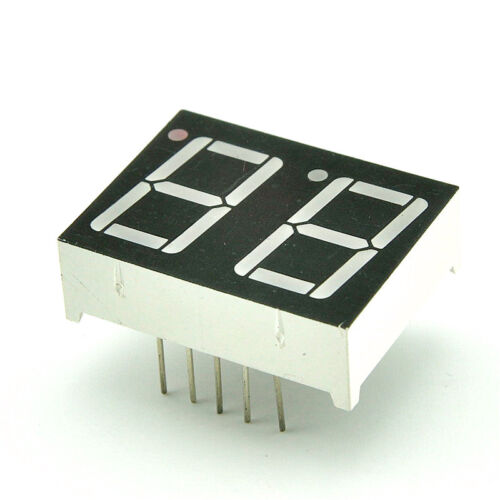 10 pin, 2 digit, 7-segment (common cathode) display EAGLE footprint ...