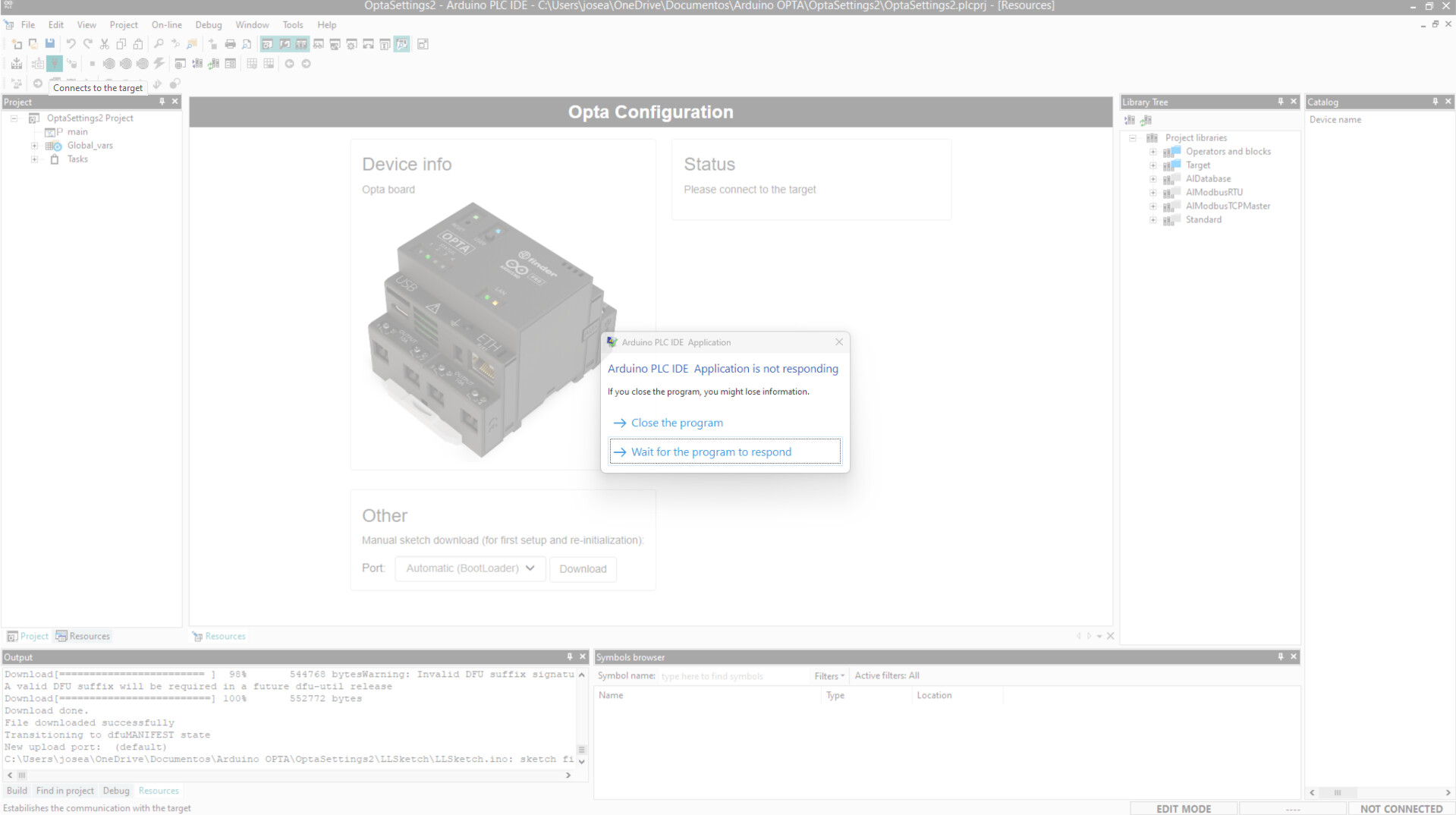 Opta sill not connecting to plc ide - Page 2 - Opta - Arduino Forum