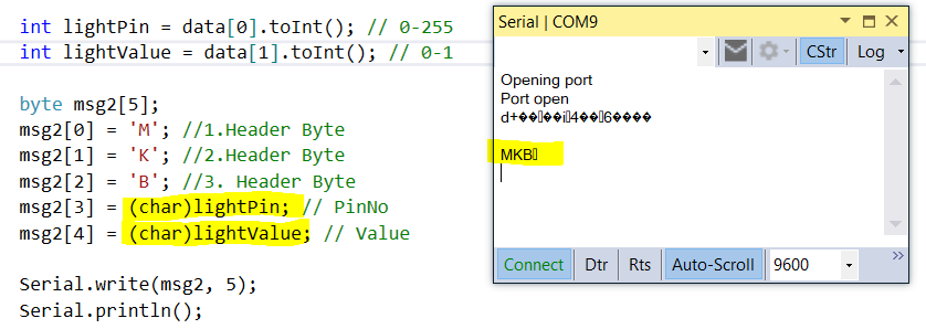 How To Write To Serial A Byte Array With Dynamic Array Programming 