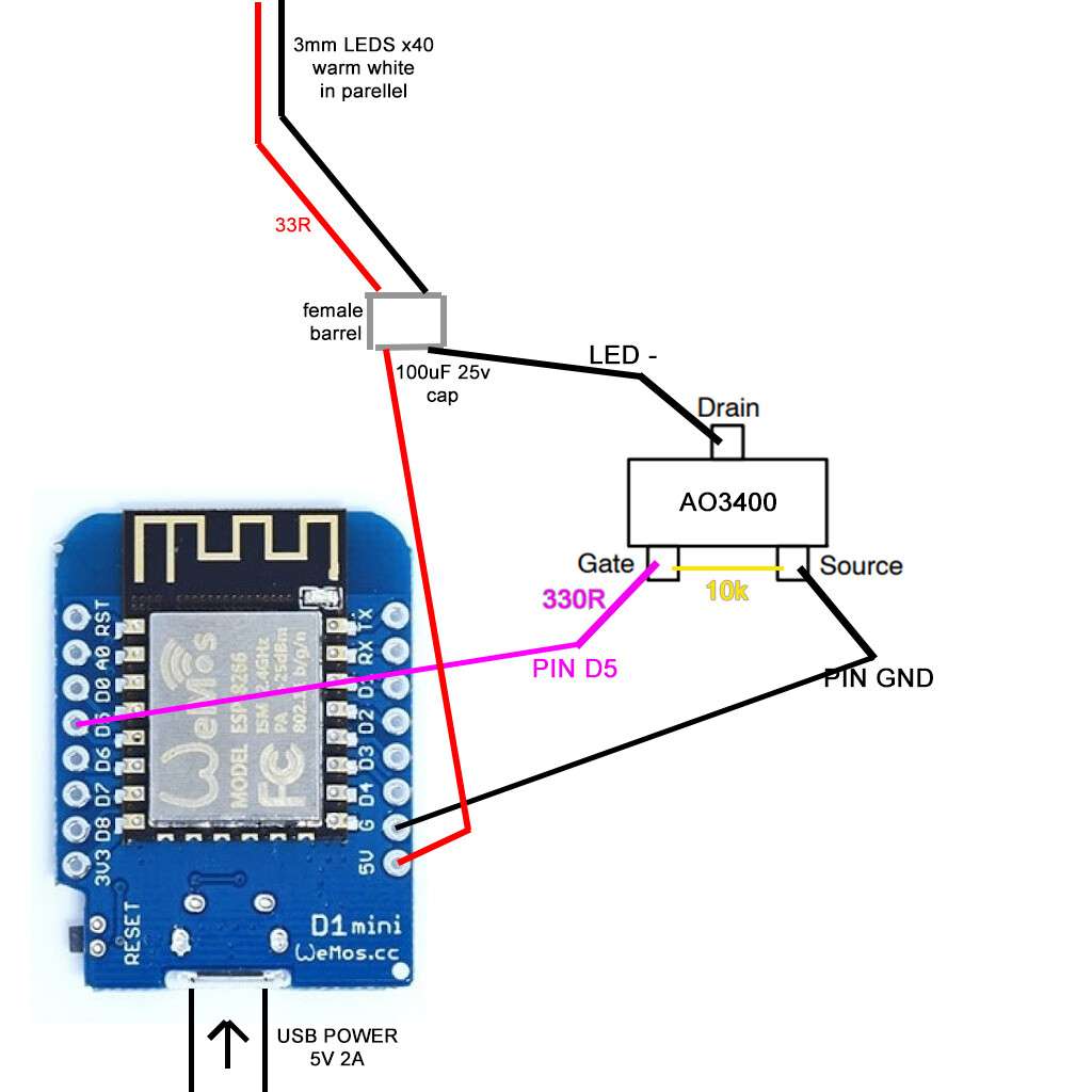 Help with D1 Mini and LEDS - LEDs and Multiplexing - Arduino Forum