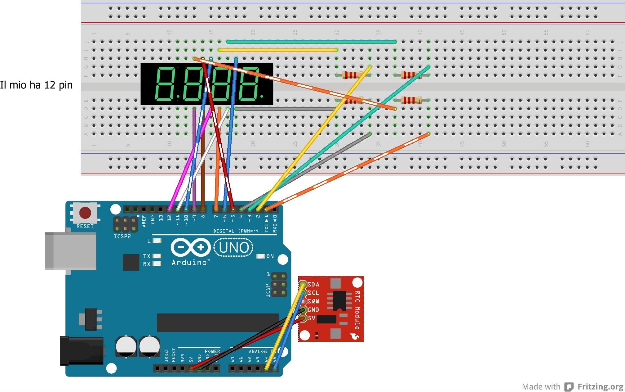 Orologio RTC 7 segment 4 digit - Page 2 - Software - Arduino Forum