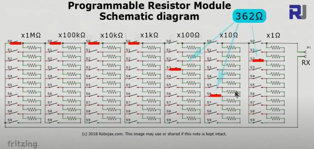 Seven Decade Resistance Programmable Board - With Programmable Jumpers ...