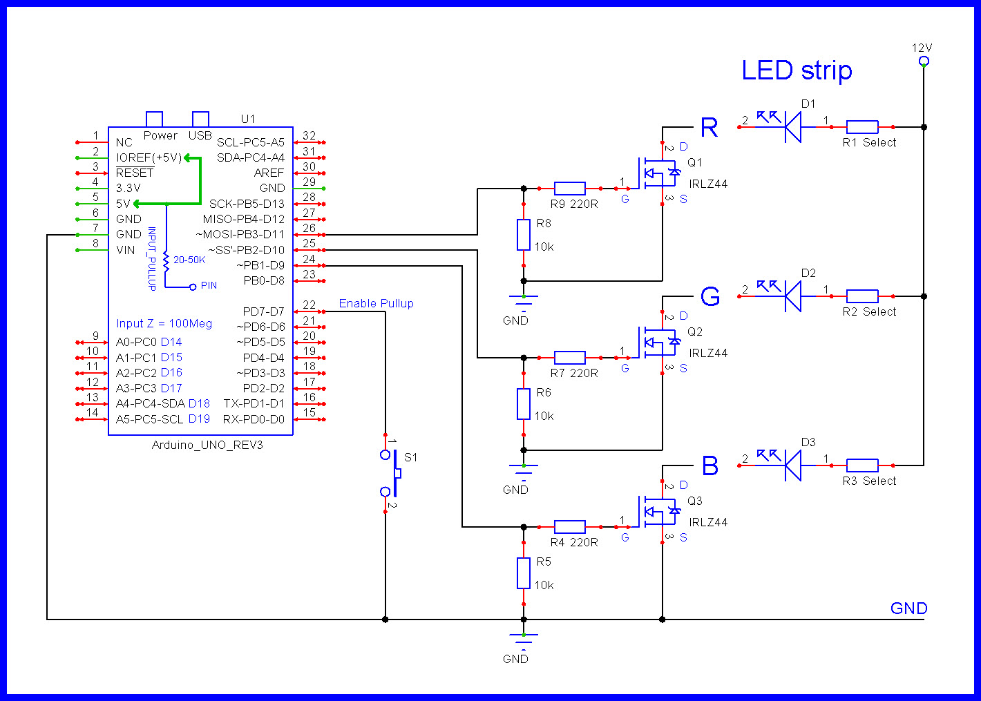 Push button to control RGB ledstrip - General Guidance - Arduino Forum