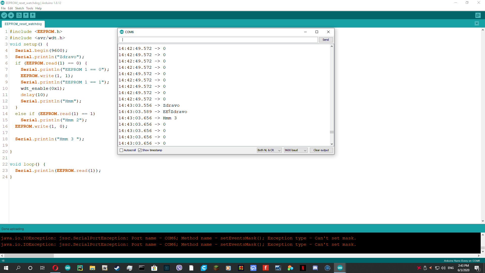 Arduino Nano Every/Atmega4809 Watch Dog - General Guidance - Arduino Forum