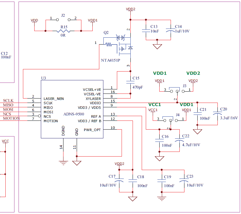 Minimum setup adns 9500 aka trying to read the sensor block diagram ...