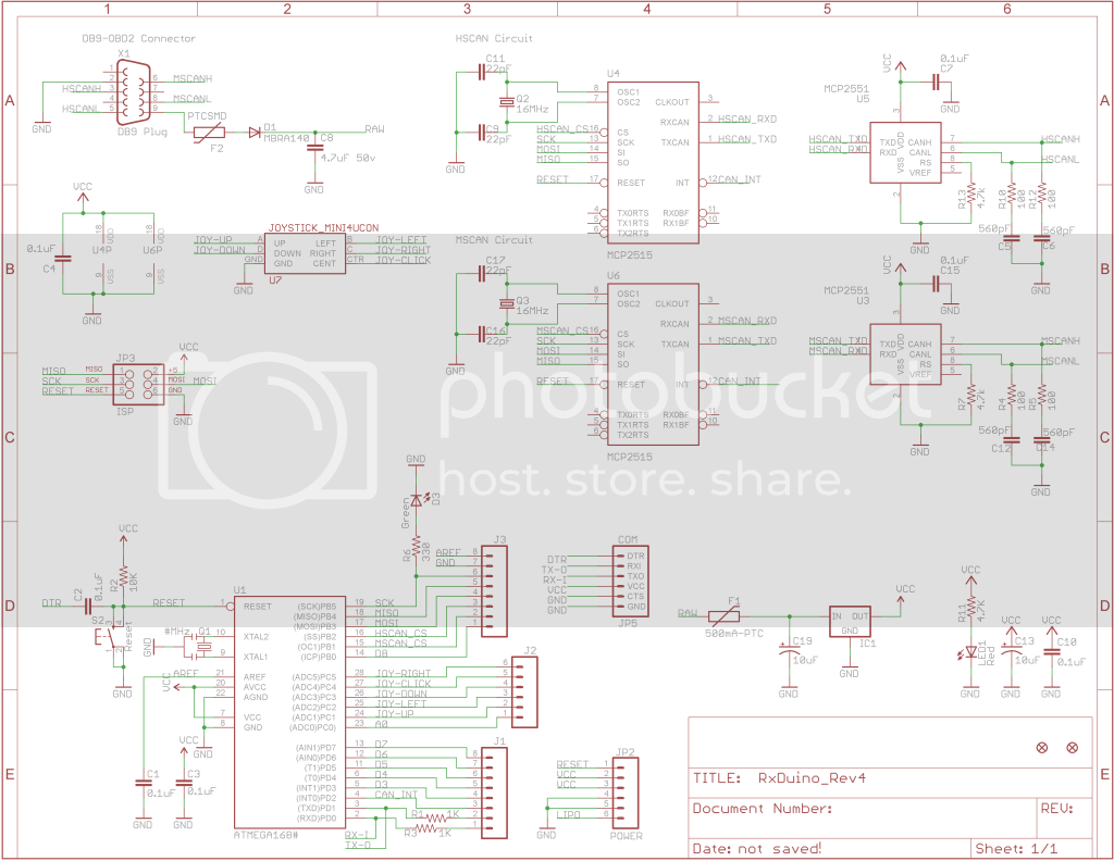 Combining 2 Canbus Shields and Arduino Pro On One Board... Schematic ...
