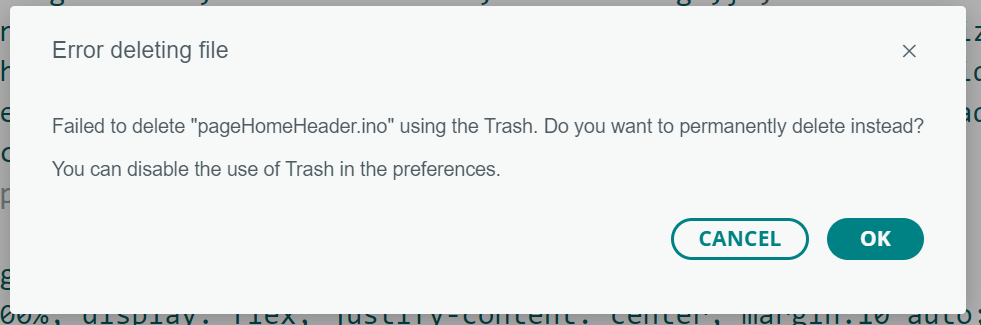 Error deleting file when deleting from tab menu - IDE 2.x - Arduino Forum