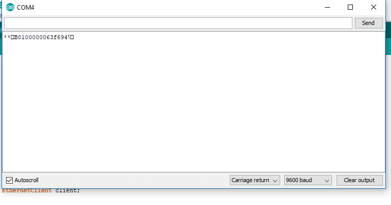 Strange Message On The Serial Monitor From O Via Ethernet Connection Networking