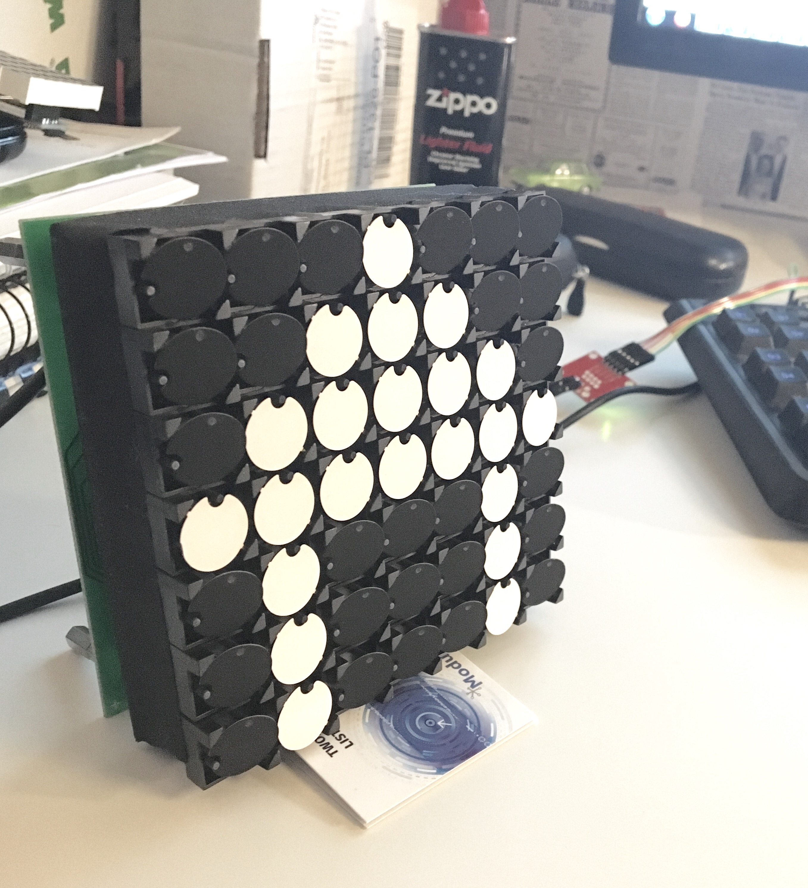 7x7 "analog" clock on flip dot matrix - LEDs and Multiplexing - Arduino Forum