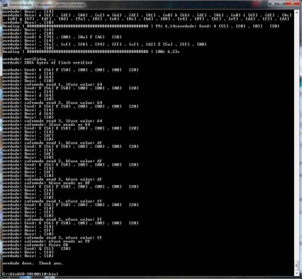 Mega2560 as ICSP to Attiny2313 with avrdude -- did I do it right?! also, fuses. - 3rd Party ...