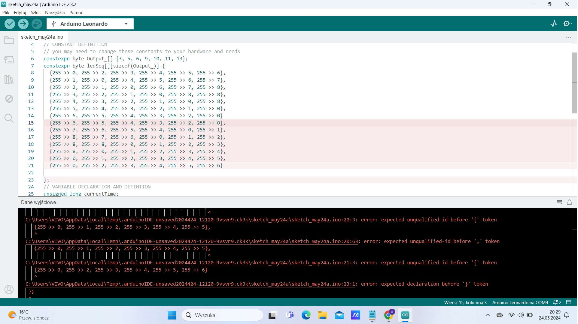 Edit sketch 6 LEDs --> 7LEDs - Page 2 - Programming - Arduino Forum