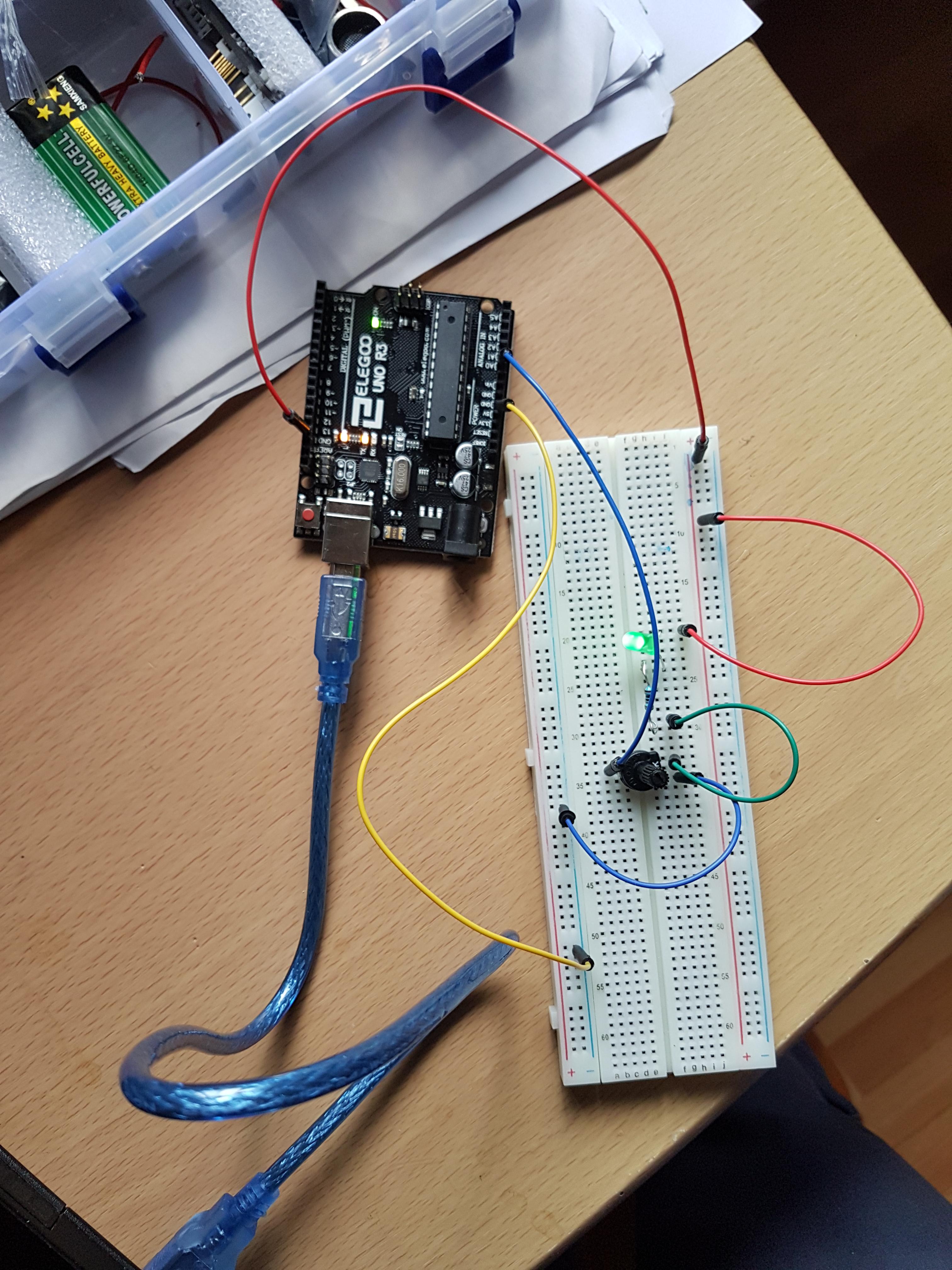 Potentiometer is not dimming my LED when adjusted. - General Electronics - Arduino Forum