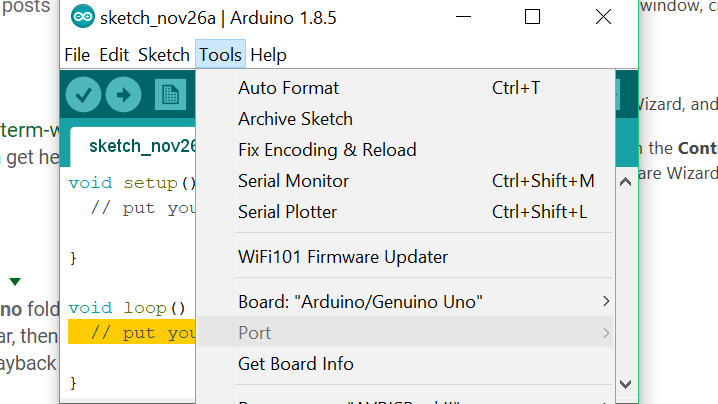 Serial Port Does Not Pop Up Ide 1x Arduino Forum 