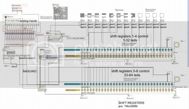 2 x 4 shift registers, max (inefficient solution) - Interfacing w/ Software on the Computer ...