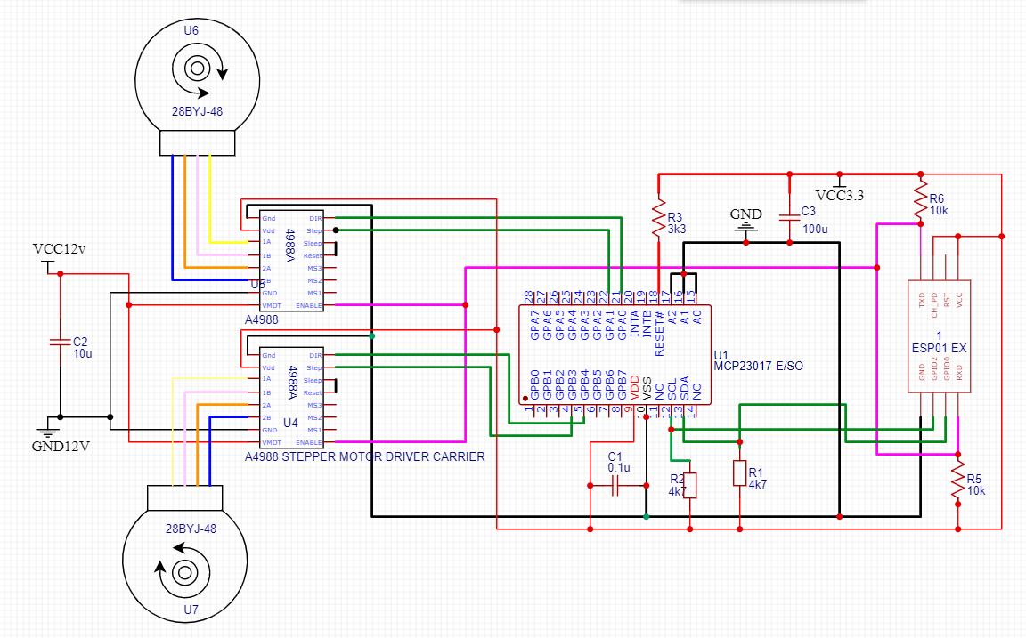 Esp01 Expansion Using Mcp23017 On Breadboard Only Works If Touched General Electronics 