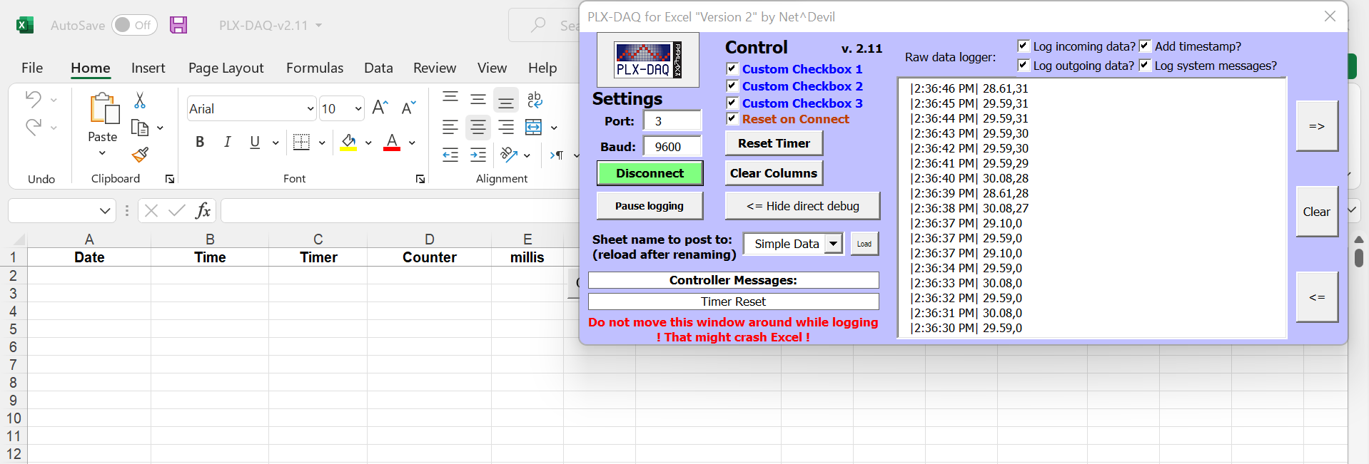 PLX-DAQ version 2 - now with 64 bit support! (and further new features) - Page 27 - Interfacing ...
