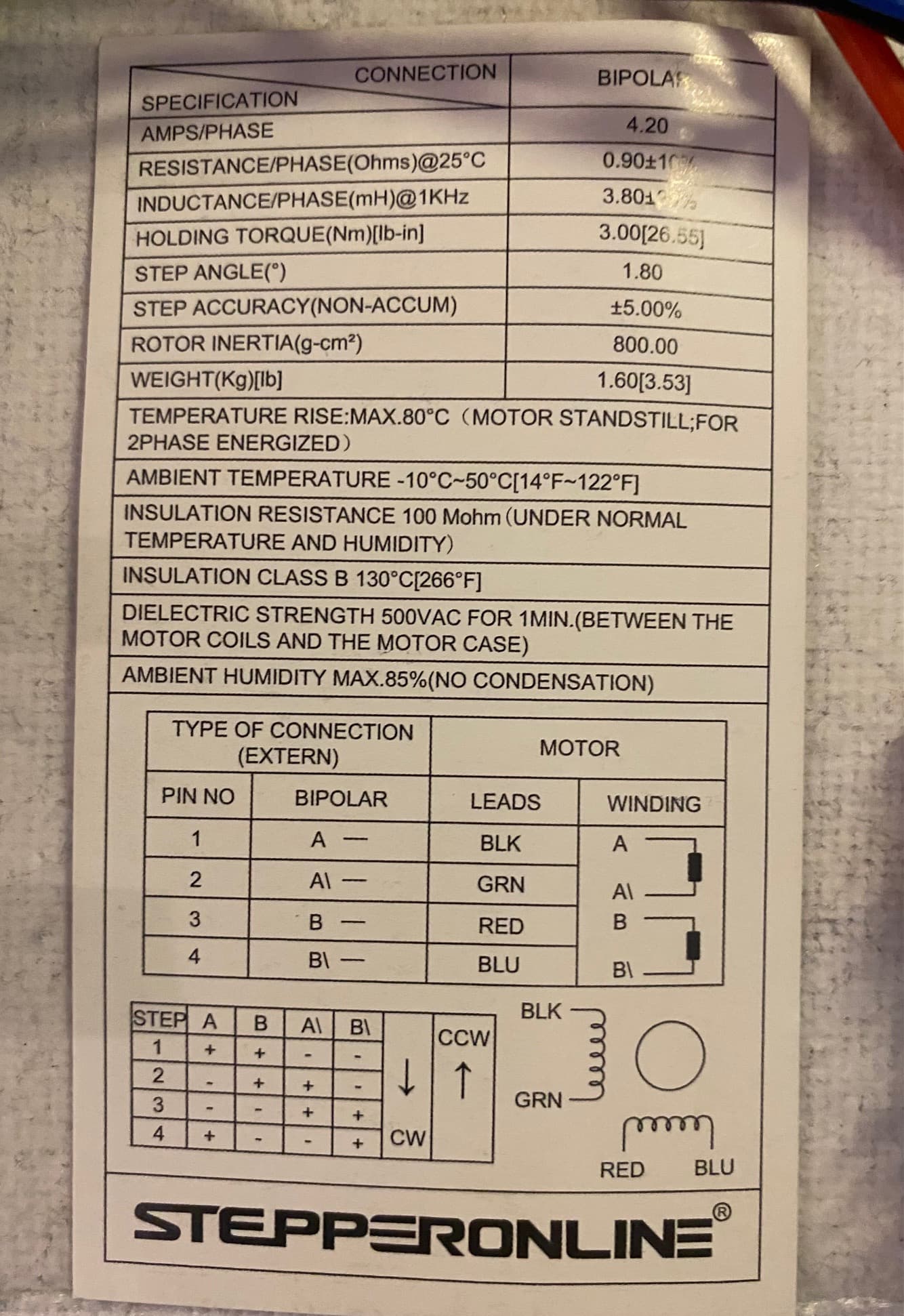 DEBUTANT branchement DM542T à Arduino UNO - Français - Arduino Forum