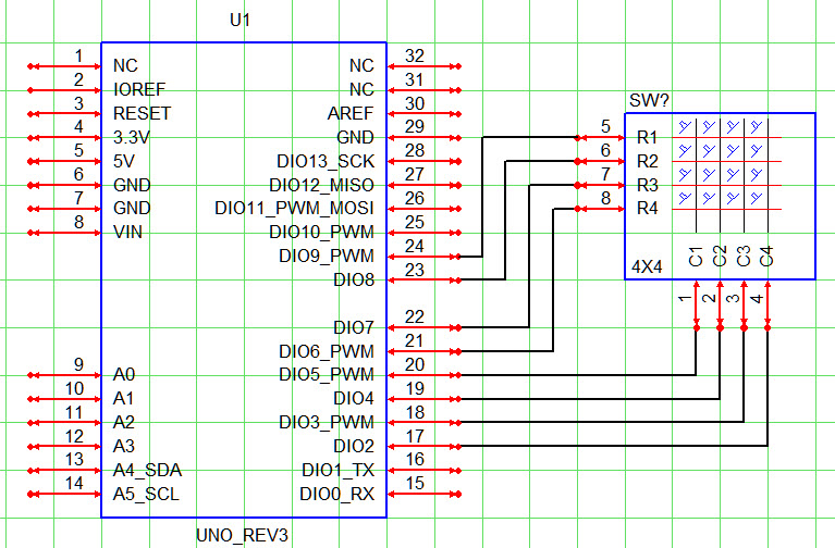 Controlling membrane keypad with a CD4021 shifter - LEDs and Multiplexing - Arduino Forum