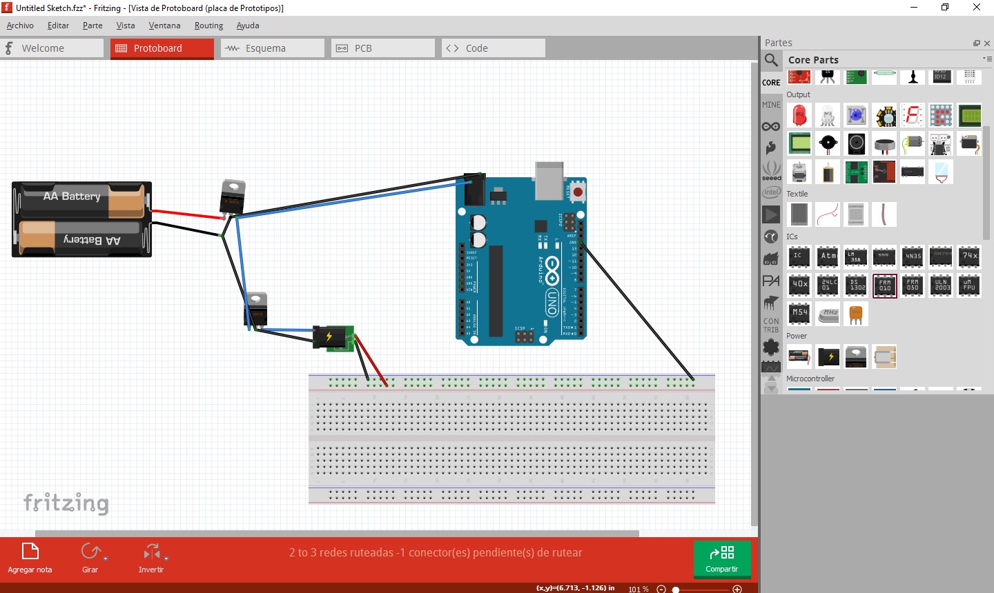 Usar fuentes separadas para alimentar el arduino y el circuito ...