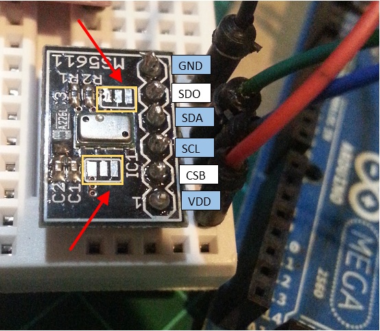 Need help to connect MS5611 Pressure Sensor in I2C mode - Sensors - Arduino Forum