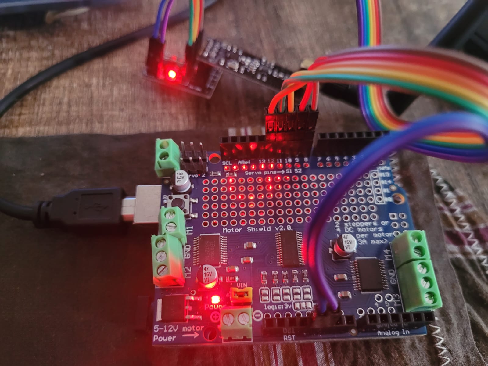 Adafruit motorshield v2.3 and nrf module - General Guidance - Arduino Forum