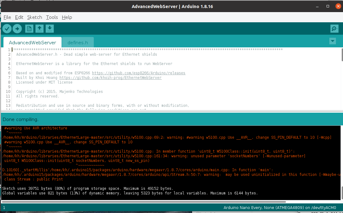 Atmega4808 With Ethernet Programming Arduino Forum