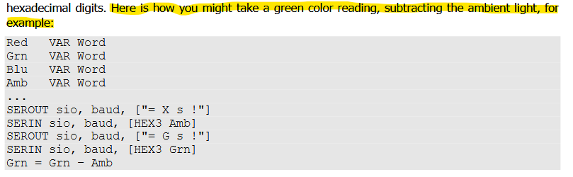 Issue With Acquiring Data From The Parallax Colorpal Sensor Programming Arduino Forum