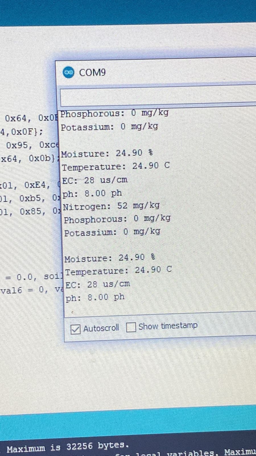 How to see 7 in 1 soil sensor register values (JXCT Soil Moisture ...