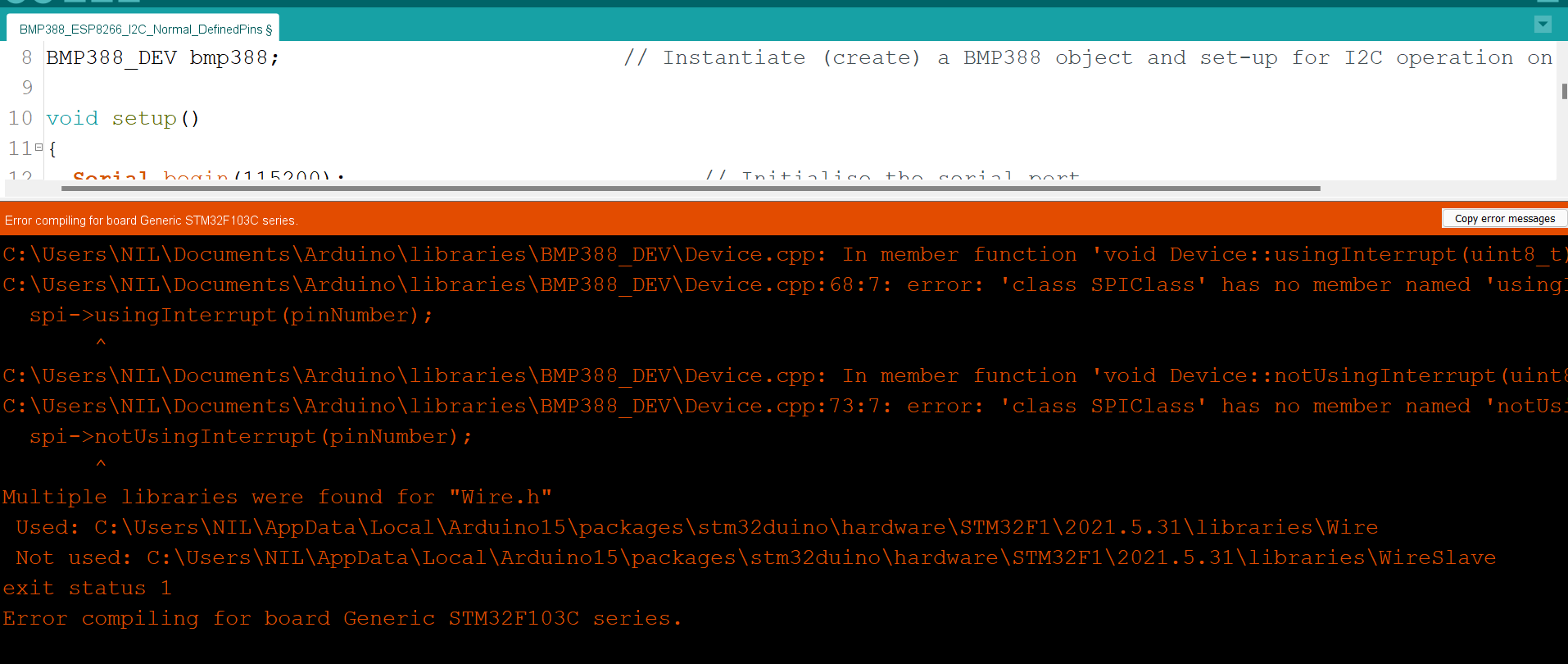 How to use bmp388 with stm32 - Page 2 - Programming - Arduino Forum