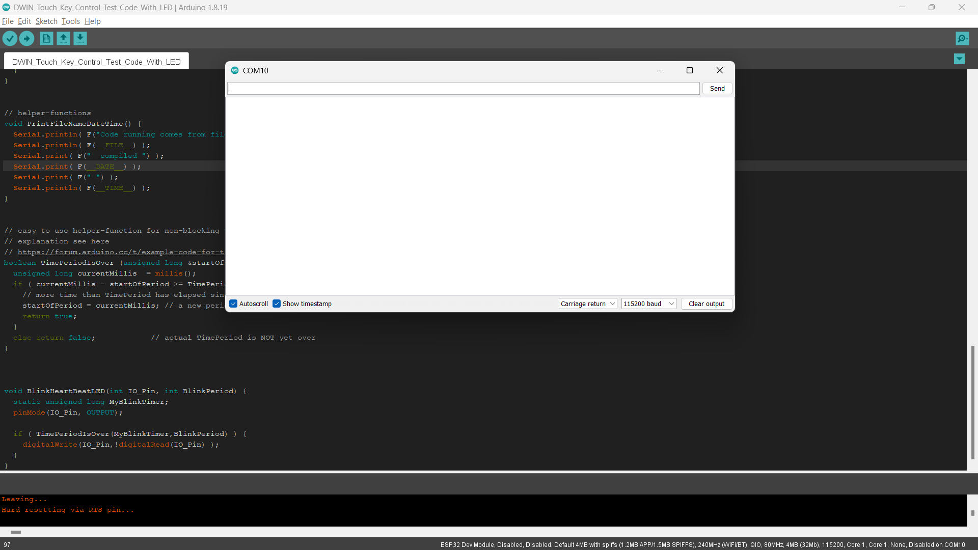 Unable to decipher communication from touch LCD to ESP32 - Page 2 - Programming - Arduino Forum