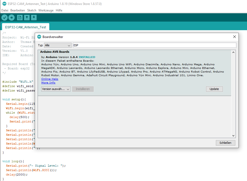 ESP32 Code Hochladen - Deutsch - Arduino Forum