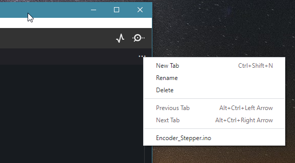 How do I add a tab? - IDE 2.x - Arduino Forum