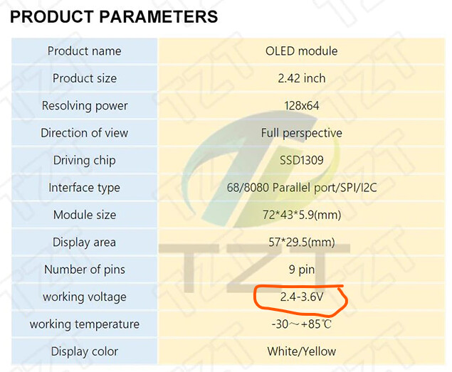 SSD1309 2.4" Oled causing weird noise/drops - Displays - Arduino Forum