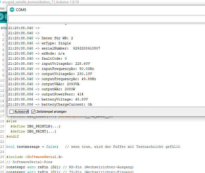 Wechselrichter Daten auslesen - Page 2 - Deutsch - Arduino Forum